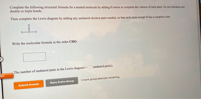 Solved Complete the following structural formula for a | Chegg.com