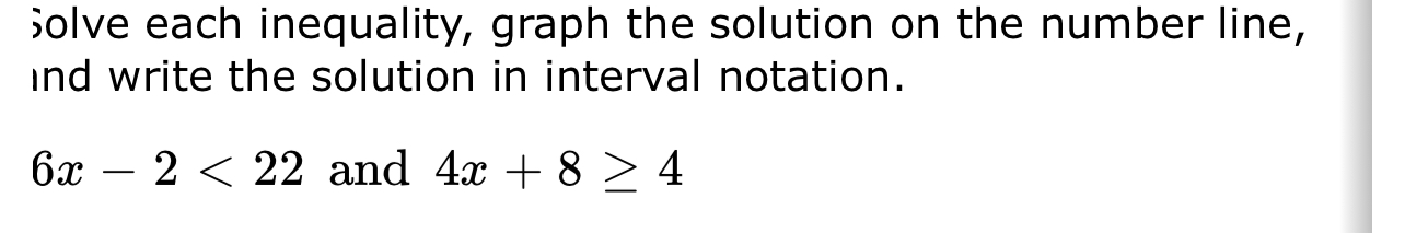 Solved jolve each inequality, graph the solution on the | Chegg.com