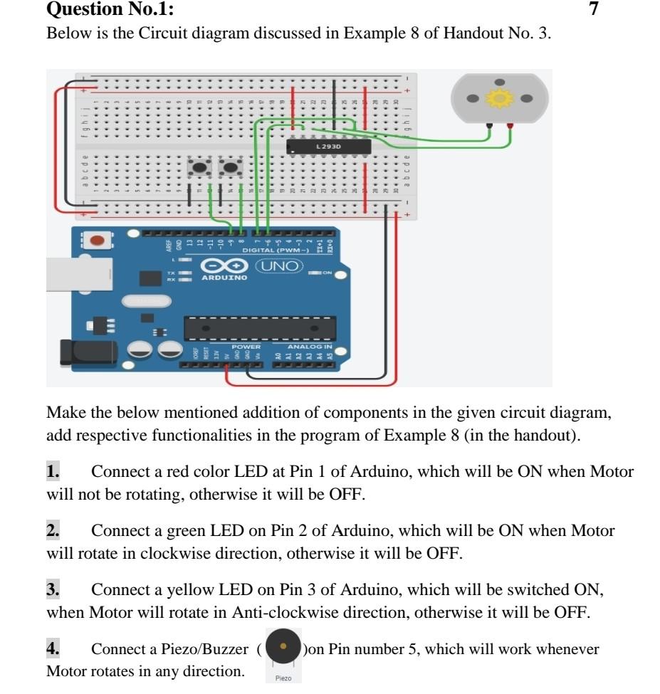 Solved 7 Question No.1: Below is the Circuit diagram | Chegg.com