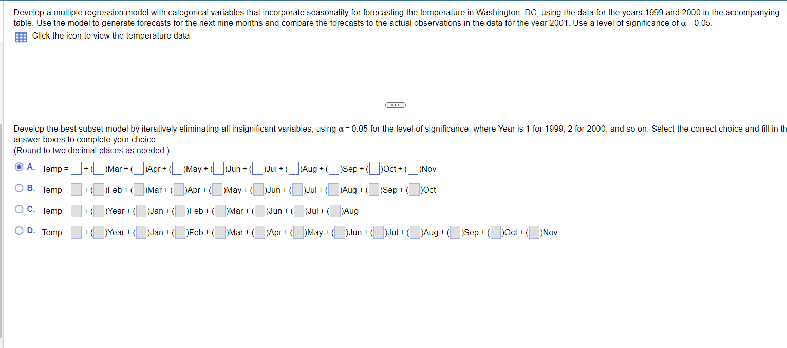 Solved Develop a multiple regression model with categorical | Chegg.com