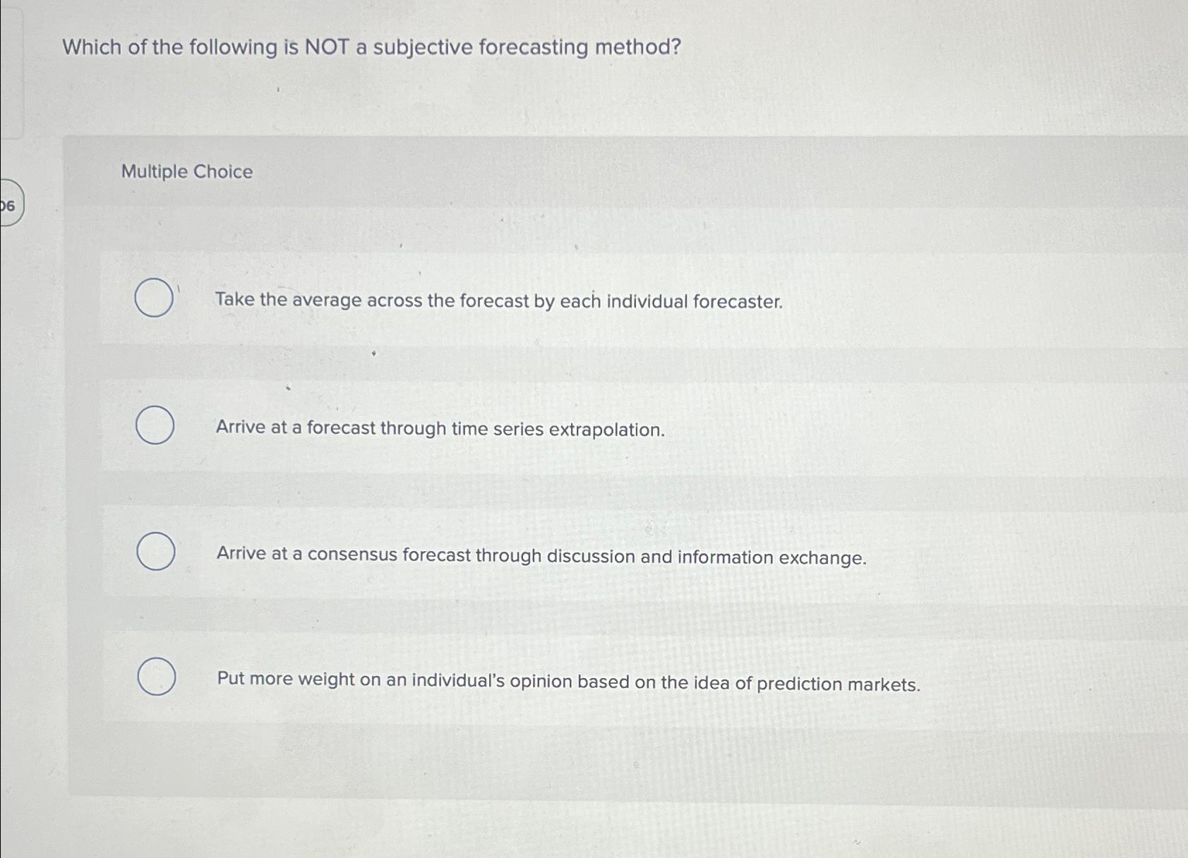 Solved Which of the following is NOT a subjective | Chegg.com