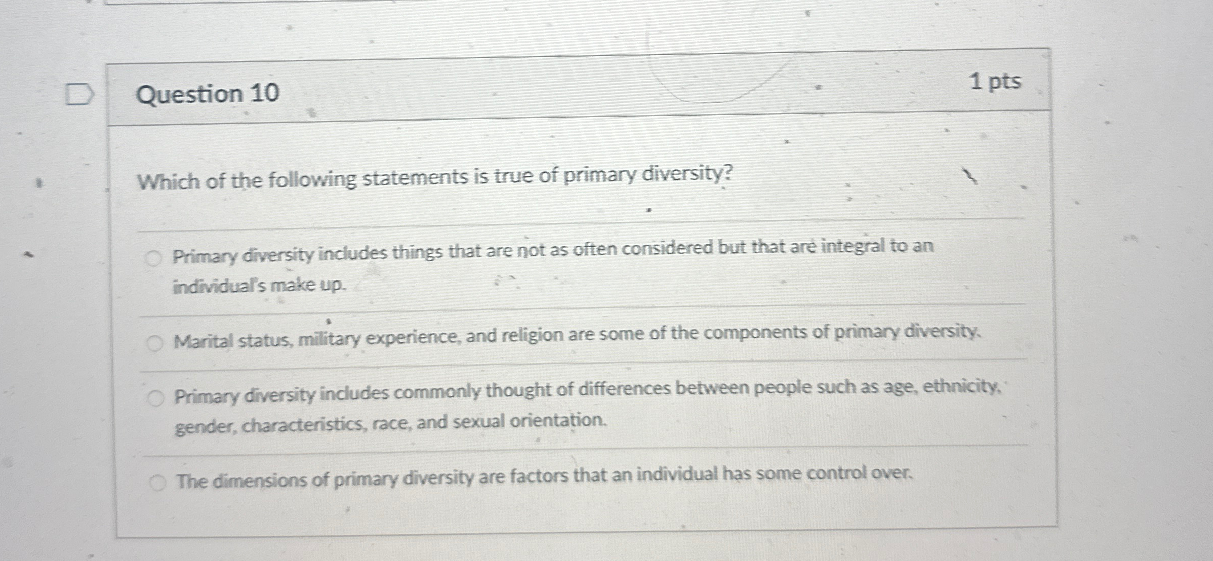 Solved Question 101 ﻿ptsWhich of the following statements is | Chegg.com