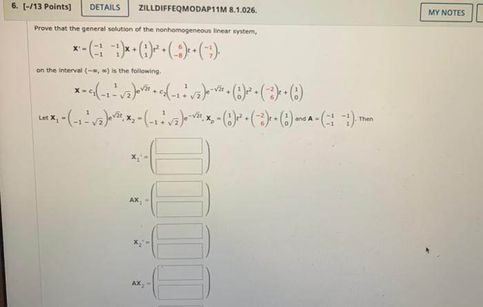 Solved 6. [-/13 Points) DETAILS ZILLDIFFEQMODAP11M 8.1.026. | Chegg.com Solved 6. [-/13 Points) DETAILS ZILLDIFFEQMODAP11M 8.1.026. | Chegg.com