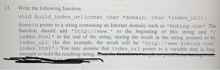 Solved Write in CNo String Library Functions AllowedANSWER | Chegg.com