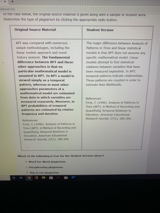 Solved estLevel=UG In the case below, the original source | Chegg.com
