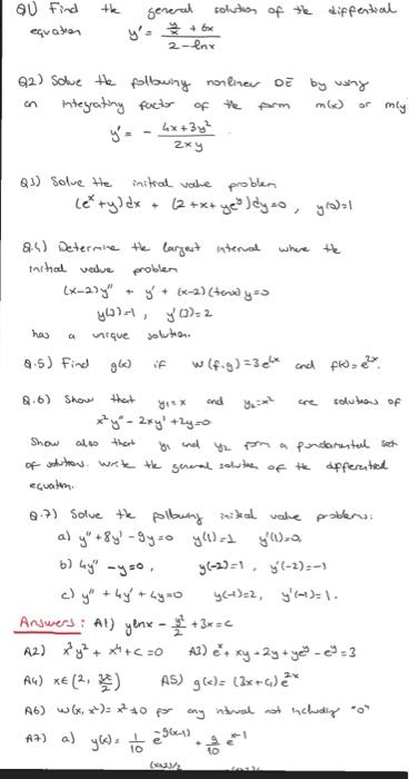 Solved can you please show how to solve these questions? | Chegg.com