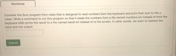 Solved Consider the Sum program from class that is designed | Chegg.com