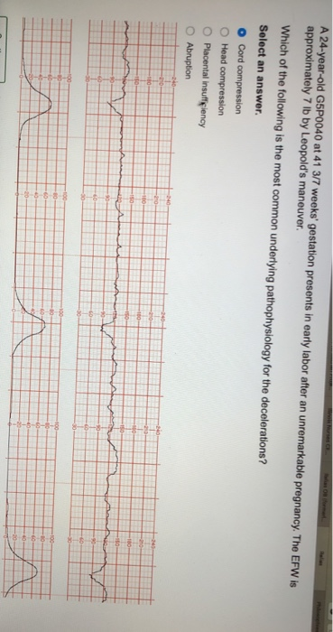 Solved A 24-year-old G5P0040 at 41 3/7 weeks' gestation | Chegg.com