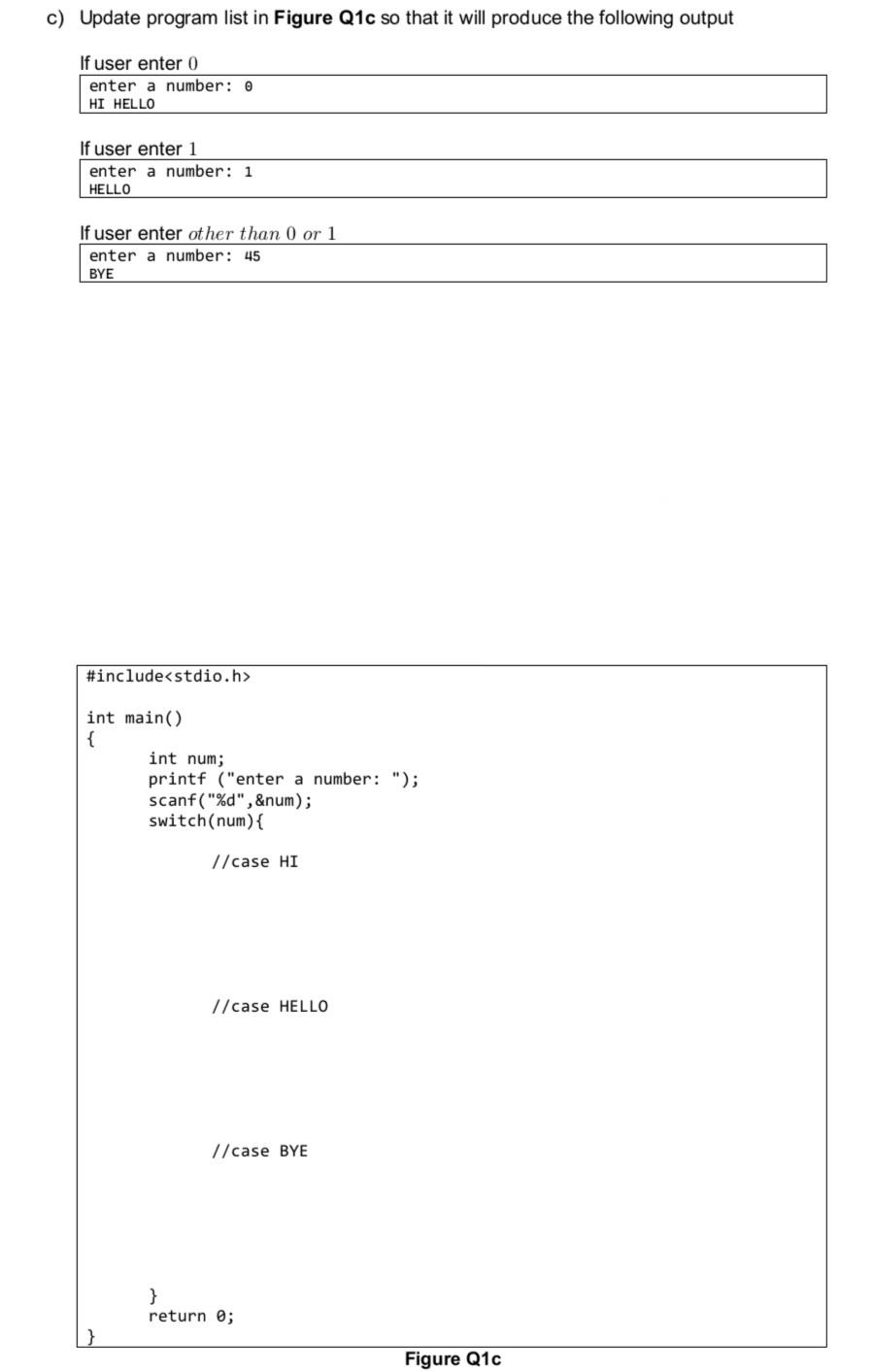 Solved c) Update program list in Figure Q1c so that it will | Chegg.com