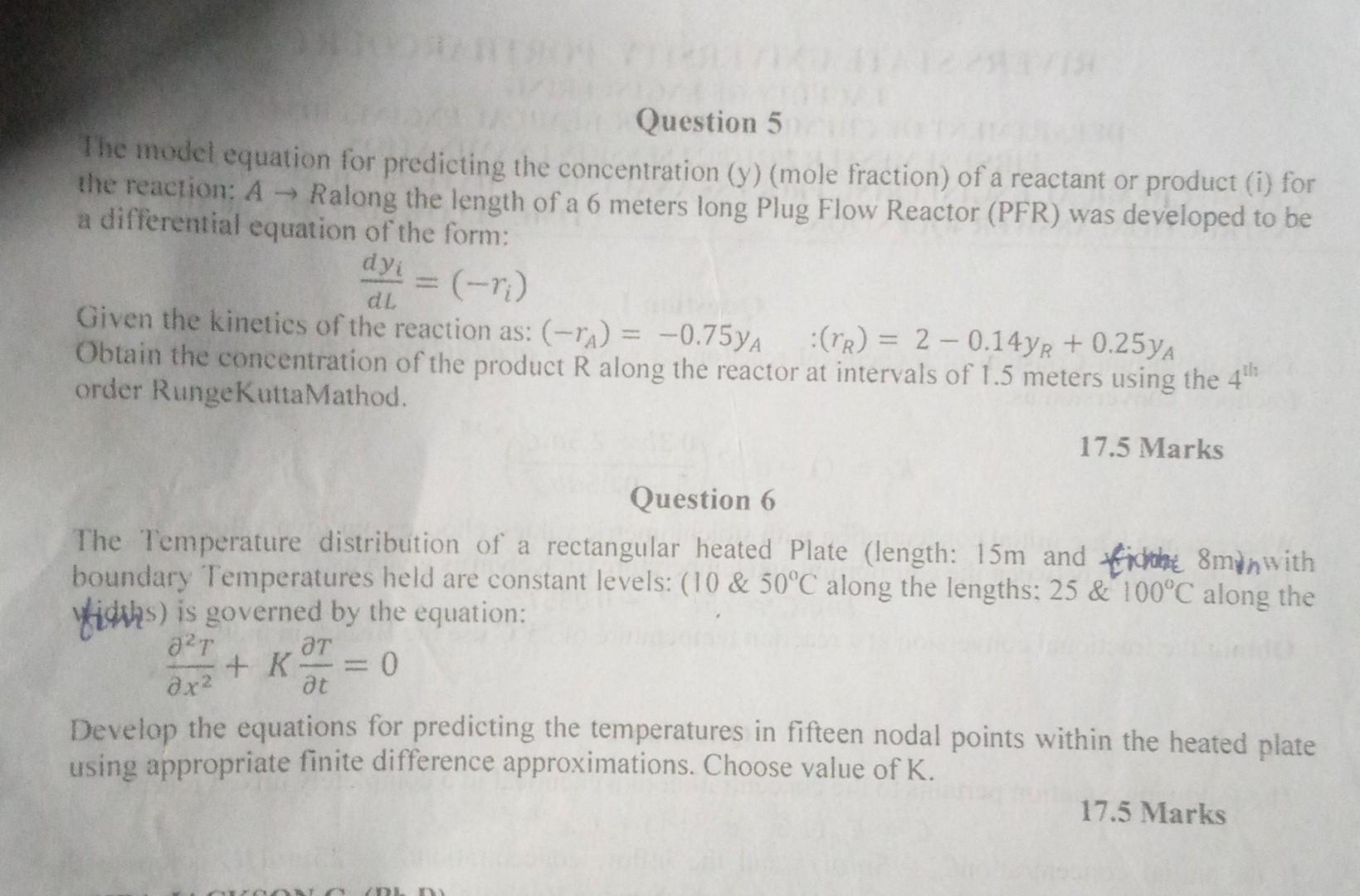 Question 5 The imodel equation for predicting the | Chegg.com