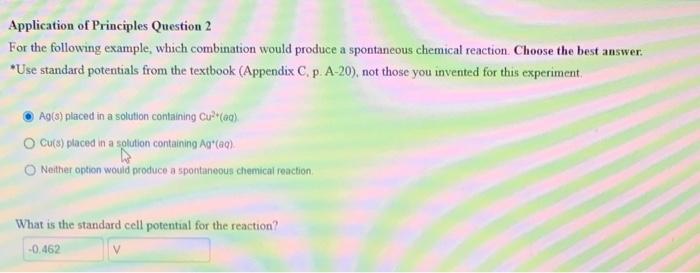 Solved Application of Principles Question 2 For the | Chegg.com