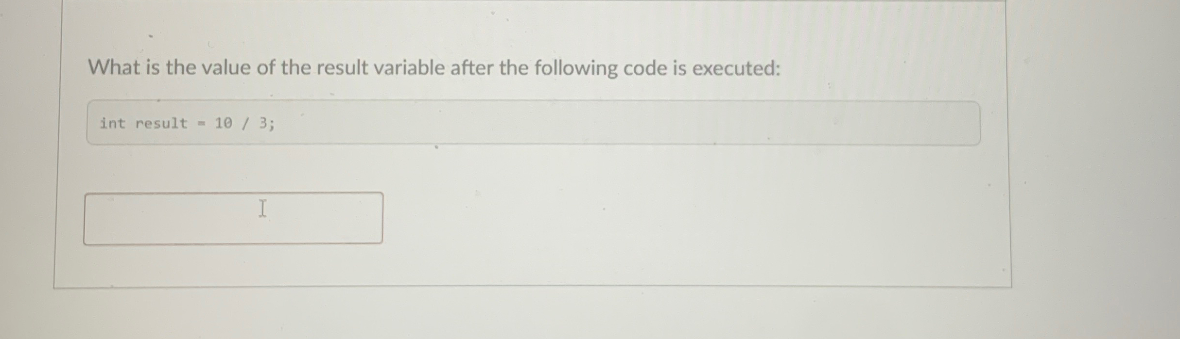 Solved What is the value of the result variable after the | Chegg.com
