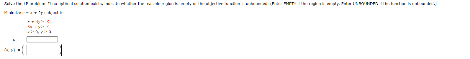 Solved Solve the LP problem. If no optimal solution exists, | Chegg.com