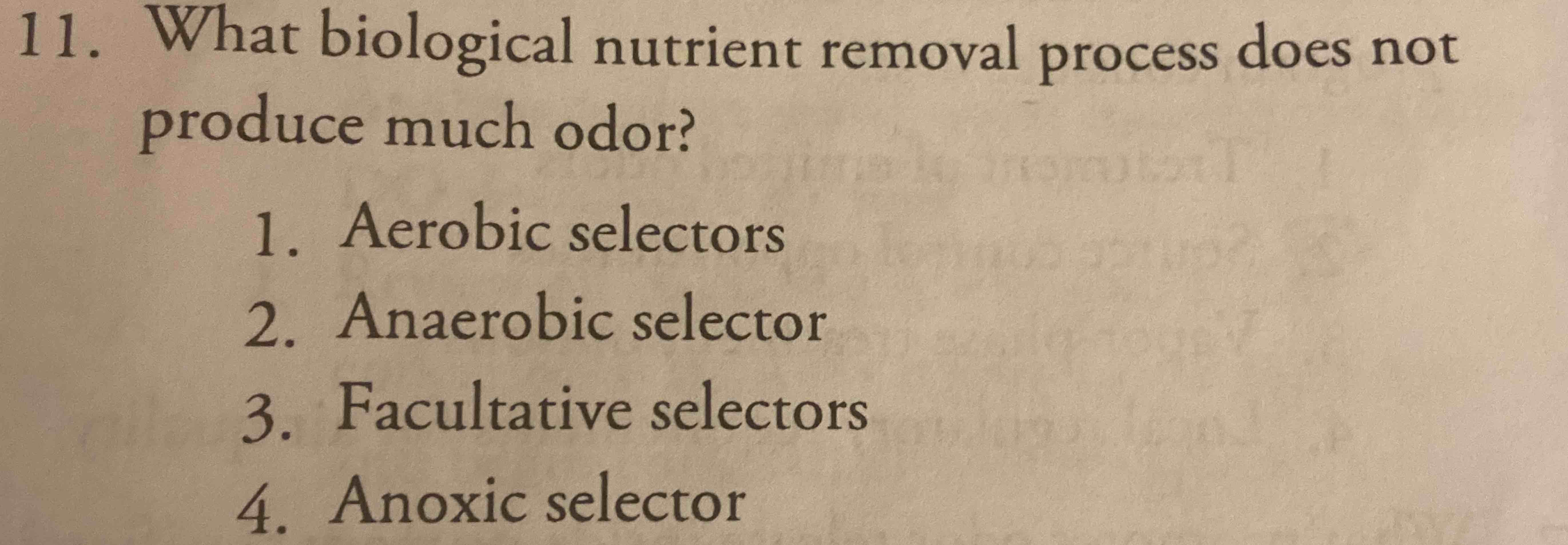 Solved 11. ﻿What biological nutrient removal process does | Chegg.com