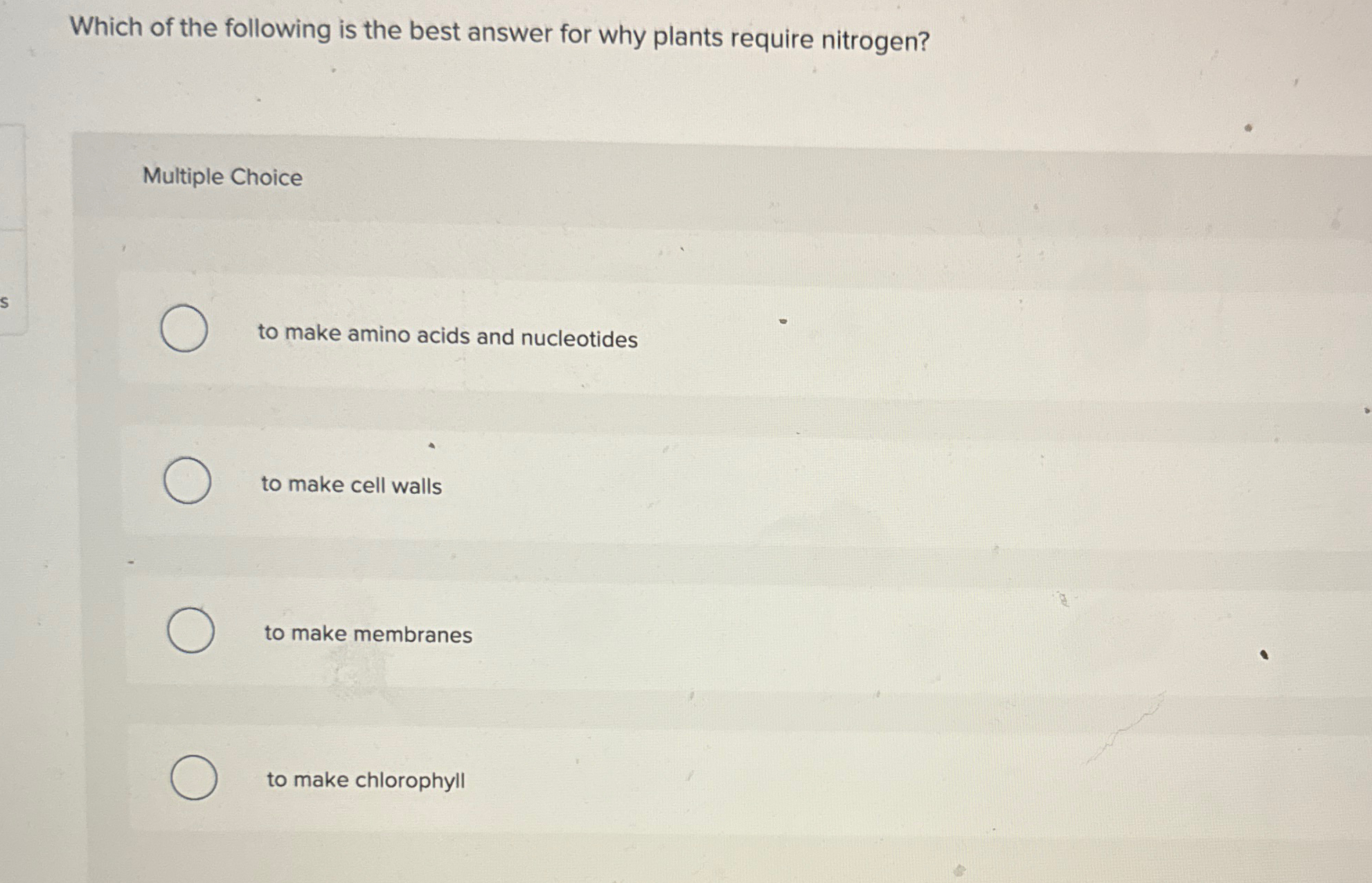 Solved Which of the following is the best answer for why | Chegg.com