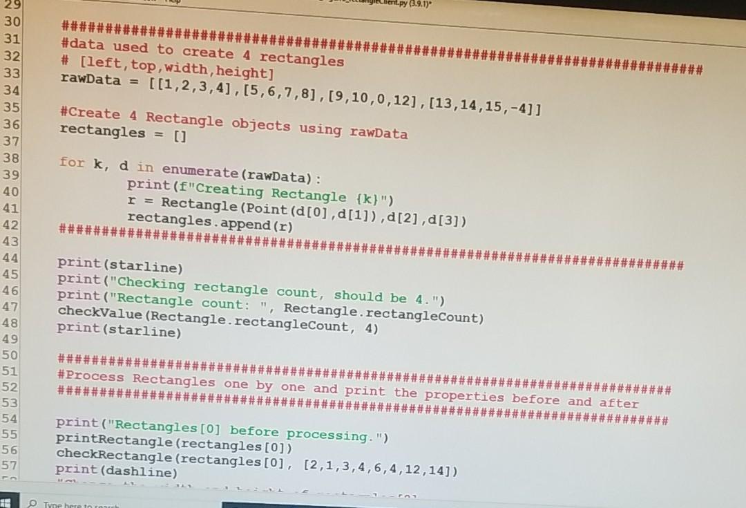 Solved Programming Assignment: Rectangle and Point classes | Chegg.com