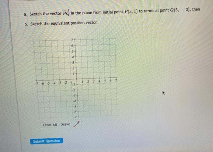 Solved a. Sketch the vector PO in the plane from initial | Chegg.com