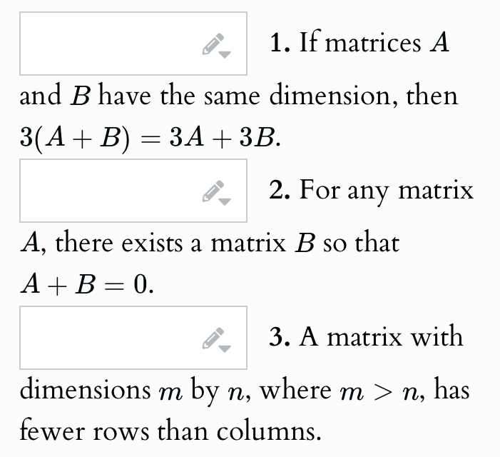 Solved If matrices A and B ﻿have the same dimension, then | Chegg.com
