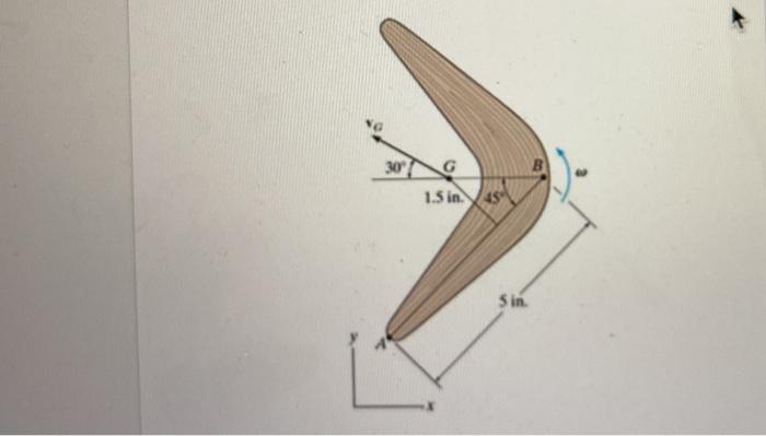 Solved At the instant shown in (Figure 1) the boomerang has | Chegg.com