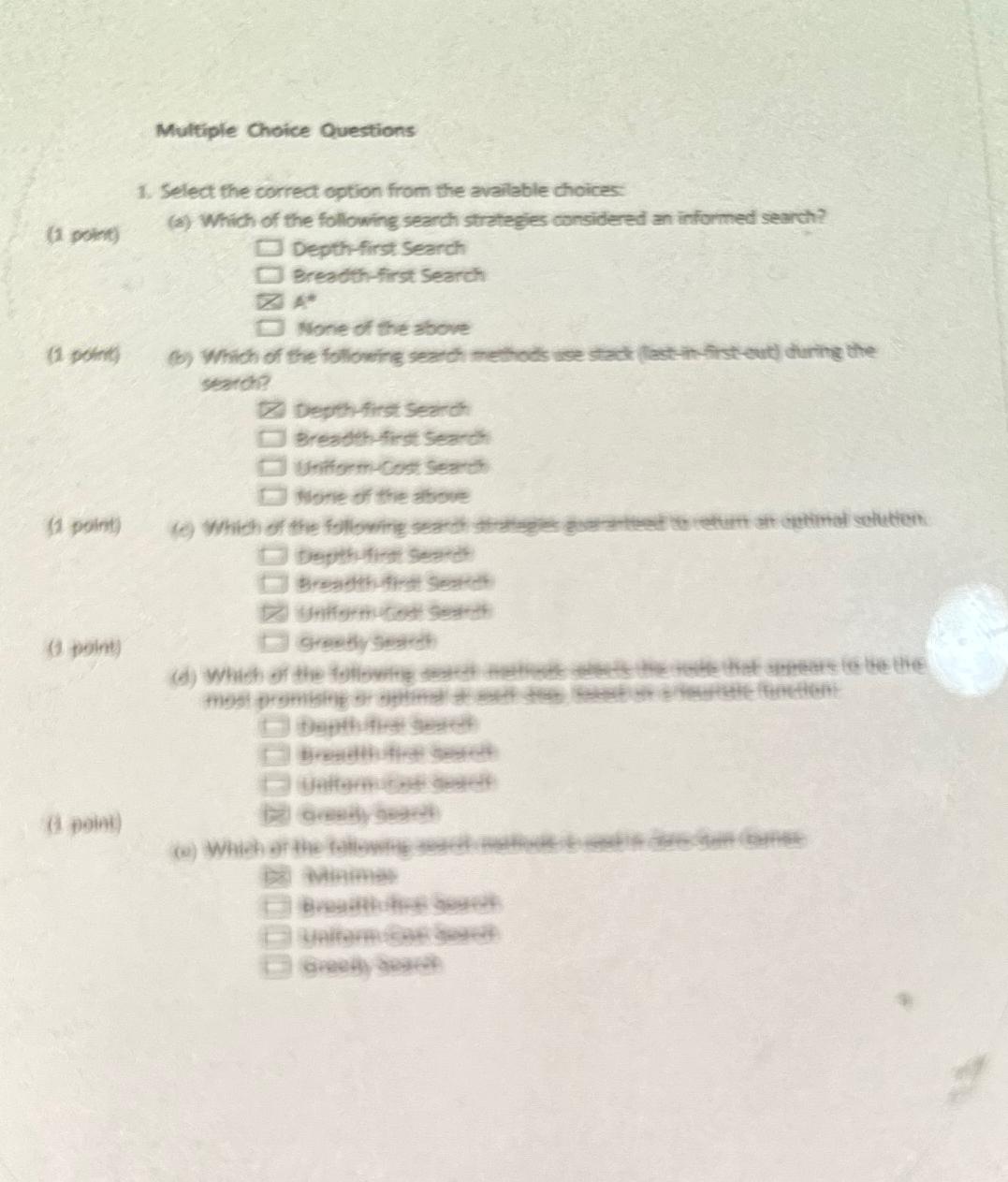 Solved Multiple Choice QuestionsSelect the correct option | Chegg.com