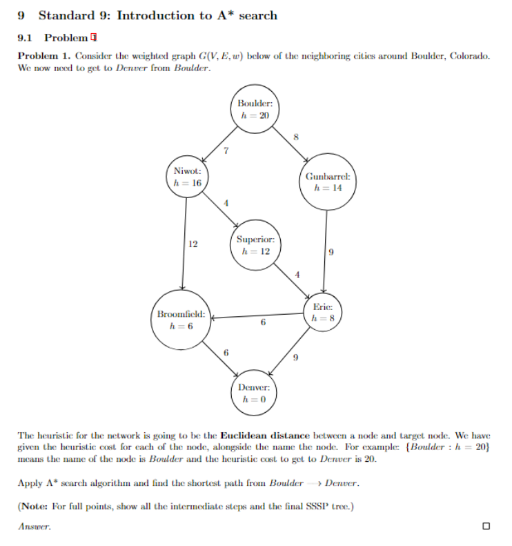 Solved 9.1 ﻿Problem [Problem 1. ﻿Consider the weighted graph | Chegg.com