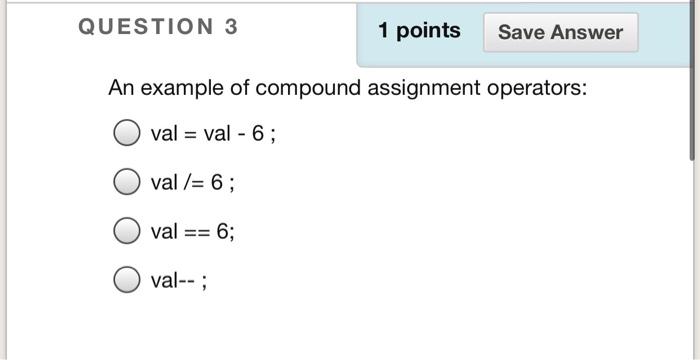 Solved QUESTION 3 1 points Save Answer An example of | Chegg.com