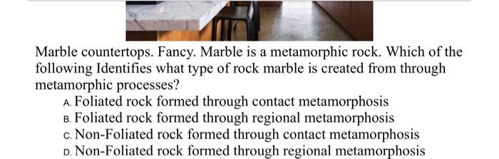 Solved Marble countertops. Fancy. Marble is a | Chegg.com