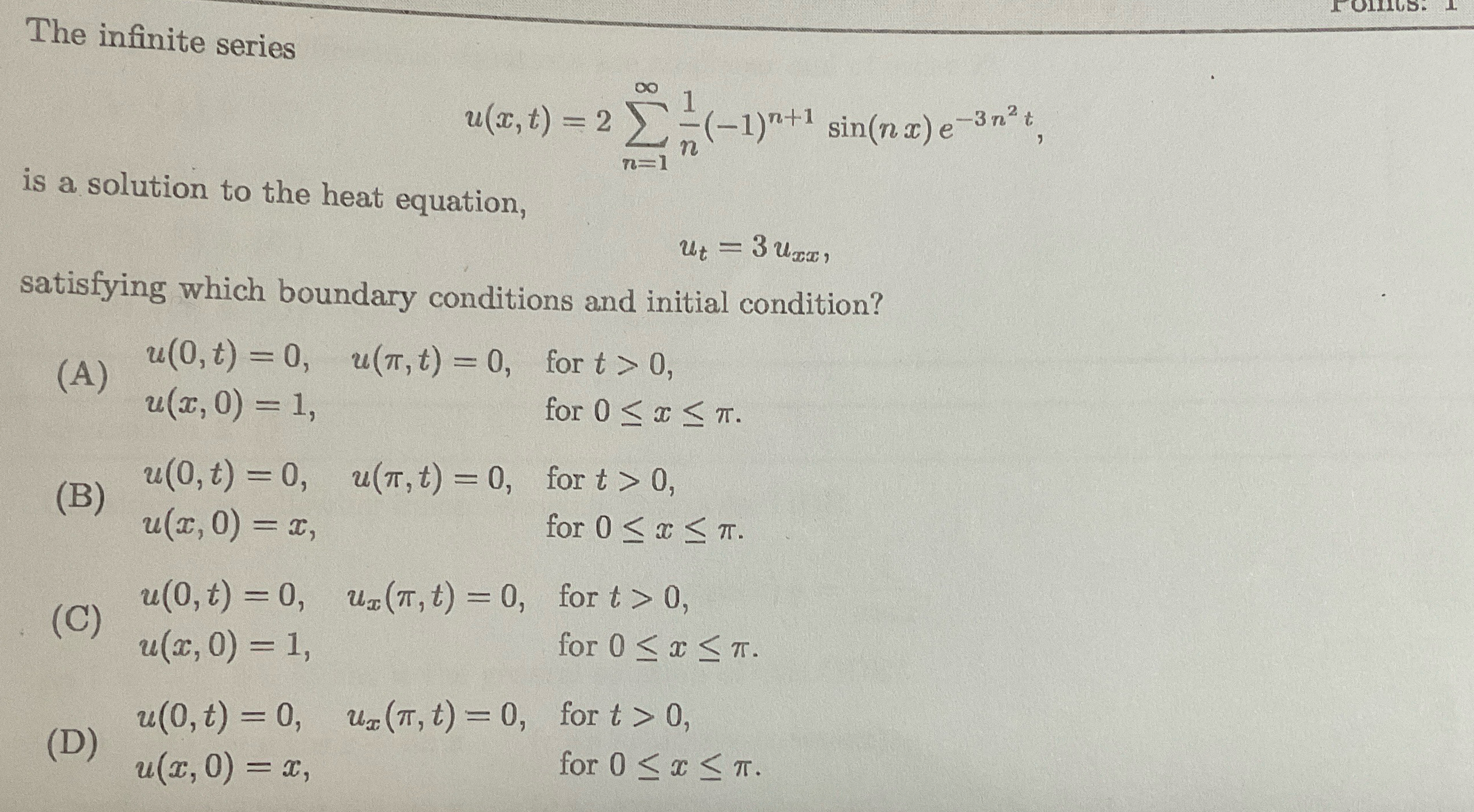 Solved The infinite | Chegg.com