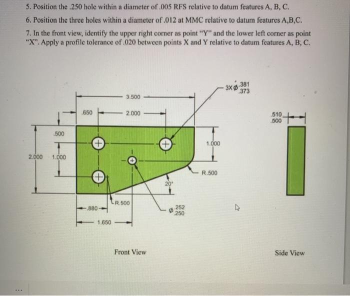 Solved Workshop Exercise 3.3 Apply geometric tolerancing to | Chegg.com