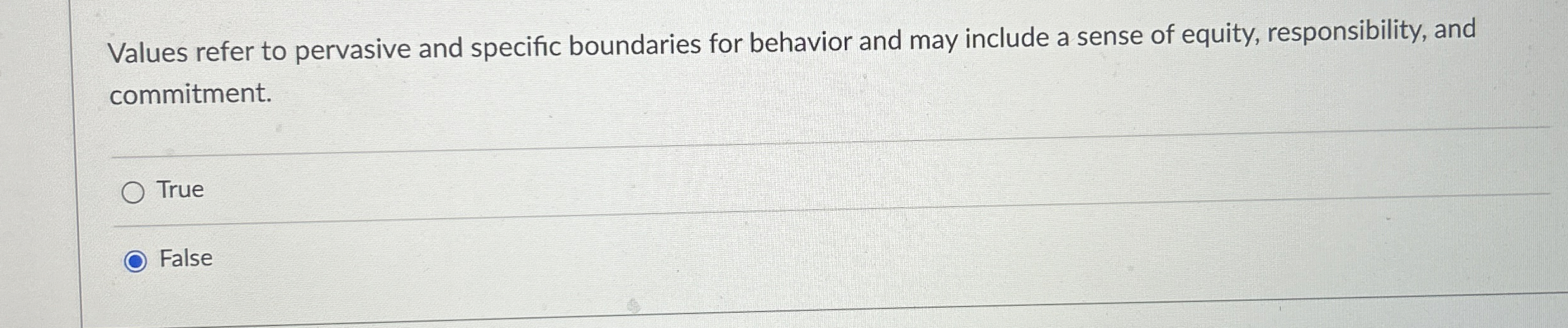 Solved Values refer to pervasive and specific boundaries for | Chegg.com