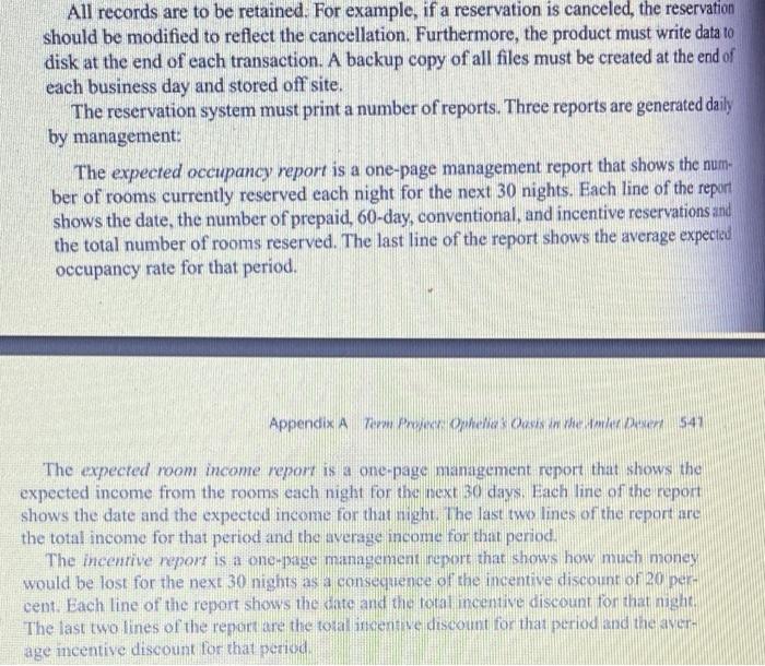 Solved Ophelia's Oasis is a 45-room hotel situated on the | Chegg.com