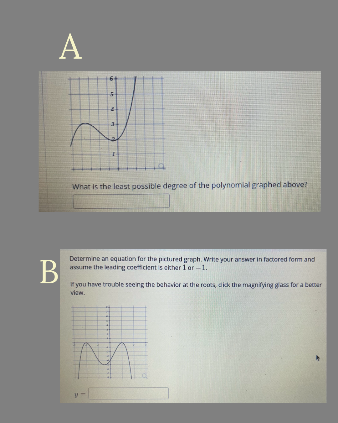 Solved What is the least possible degree of the polynomial | Chegg.com