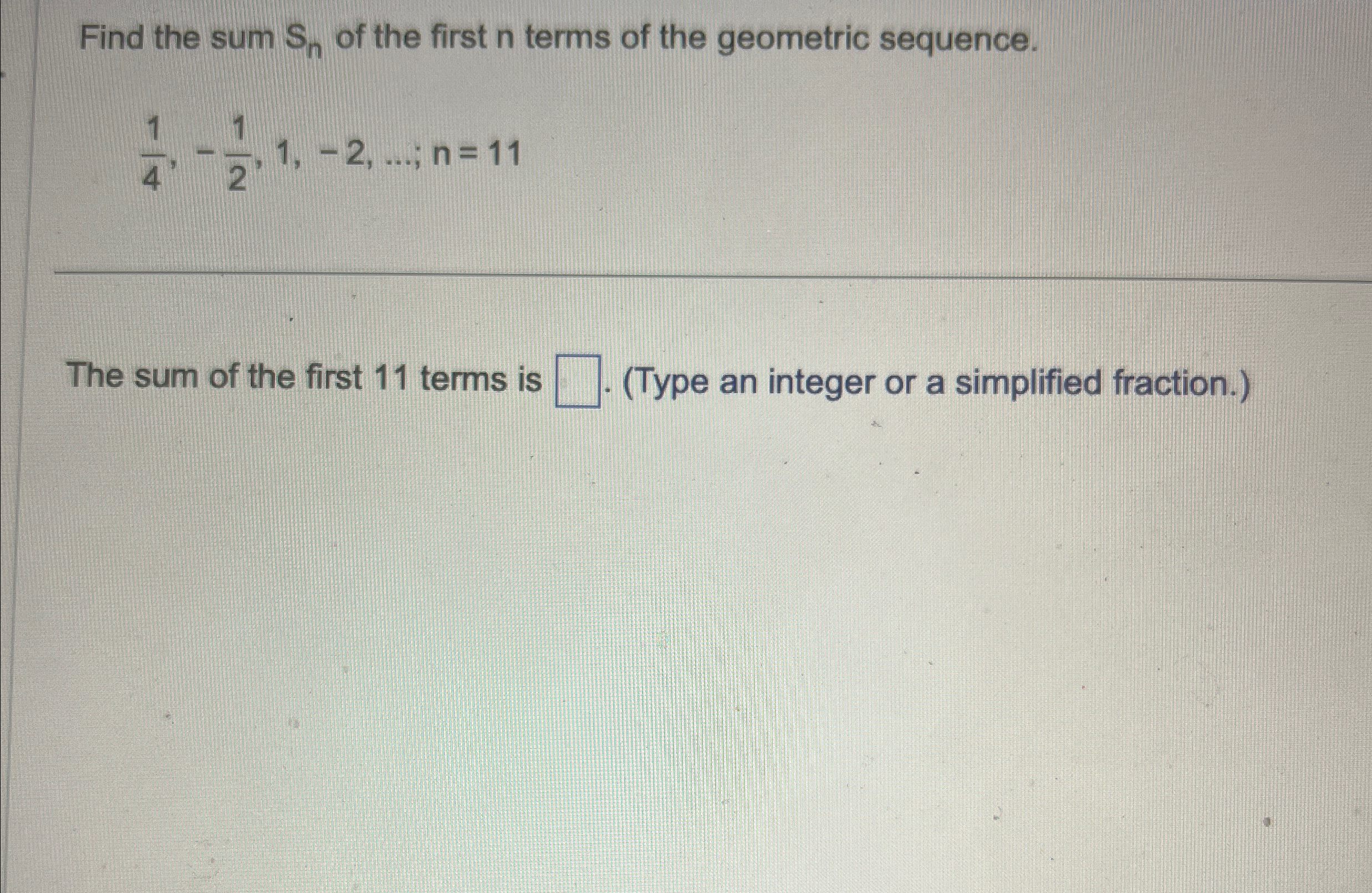Solved Find the sum Sn ﻿of the first n ﻿terms of the | Chegg.com
