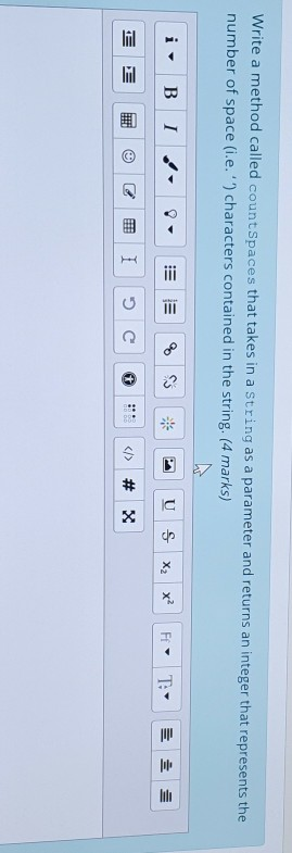 Solved Write a method called count Spaces that takes in a | Chegg.com