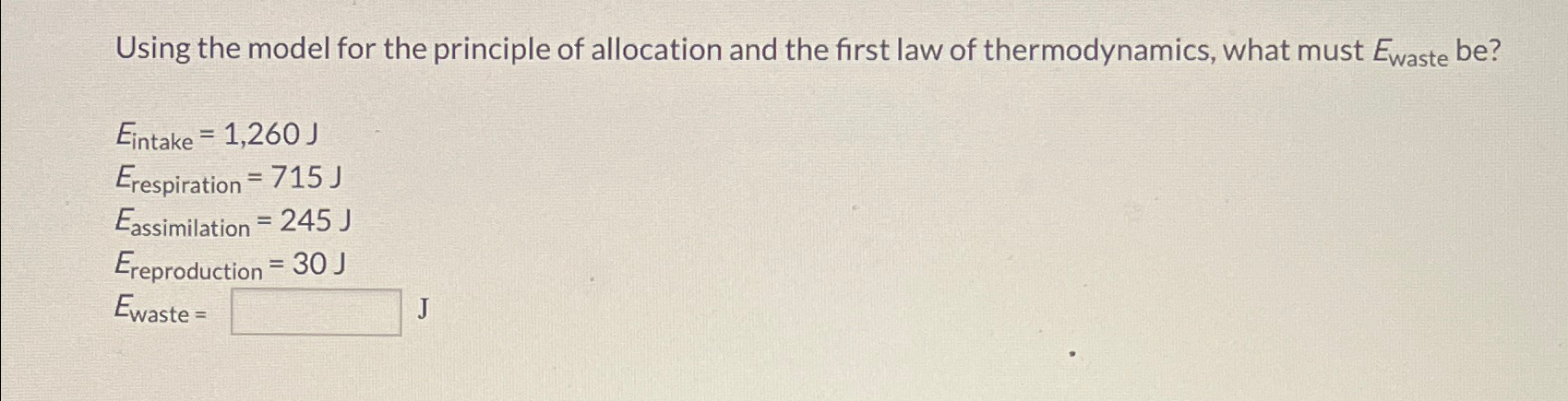 Solved Using the model for the principle of allocation and | Chegg.com