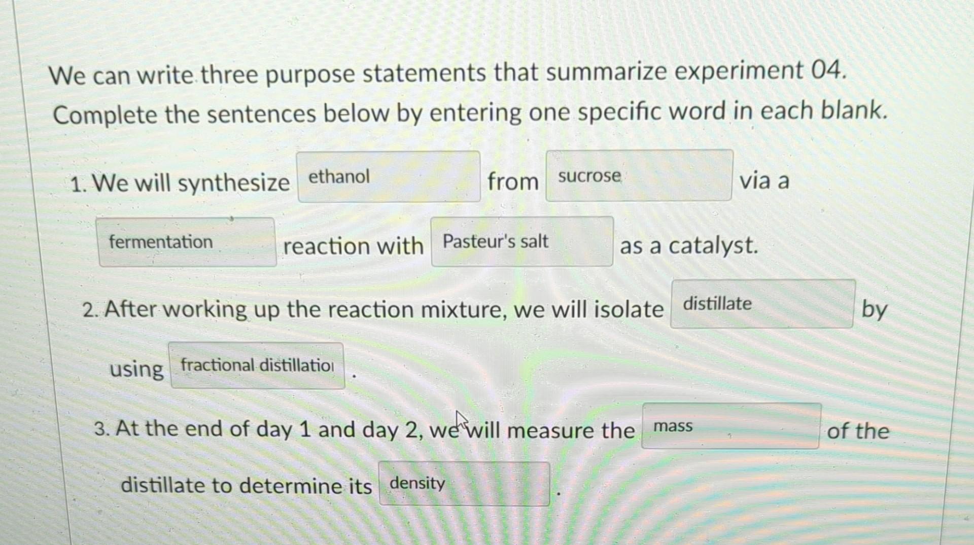 Ve can write three purpose statements that summarize | Chegg.com