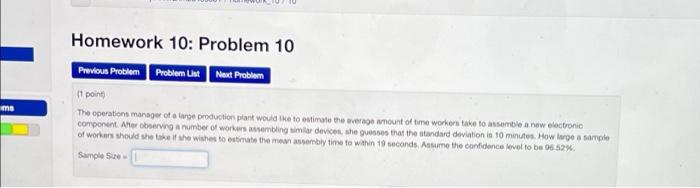 Solved ems Homework 10: Problem 10 Previous Problem Problem | Chegg.com