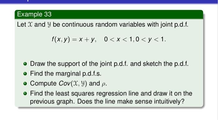 Solved Let X And Y Be Continuous Random Variables With Joint