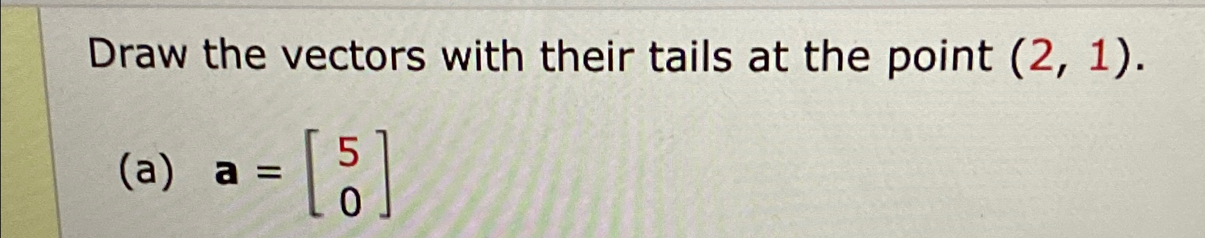 Solved Draw the vectors with their tails at the point | Chegg.com