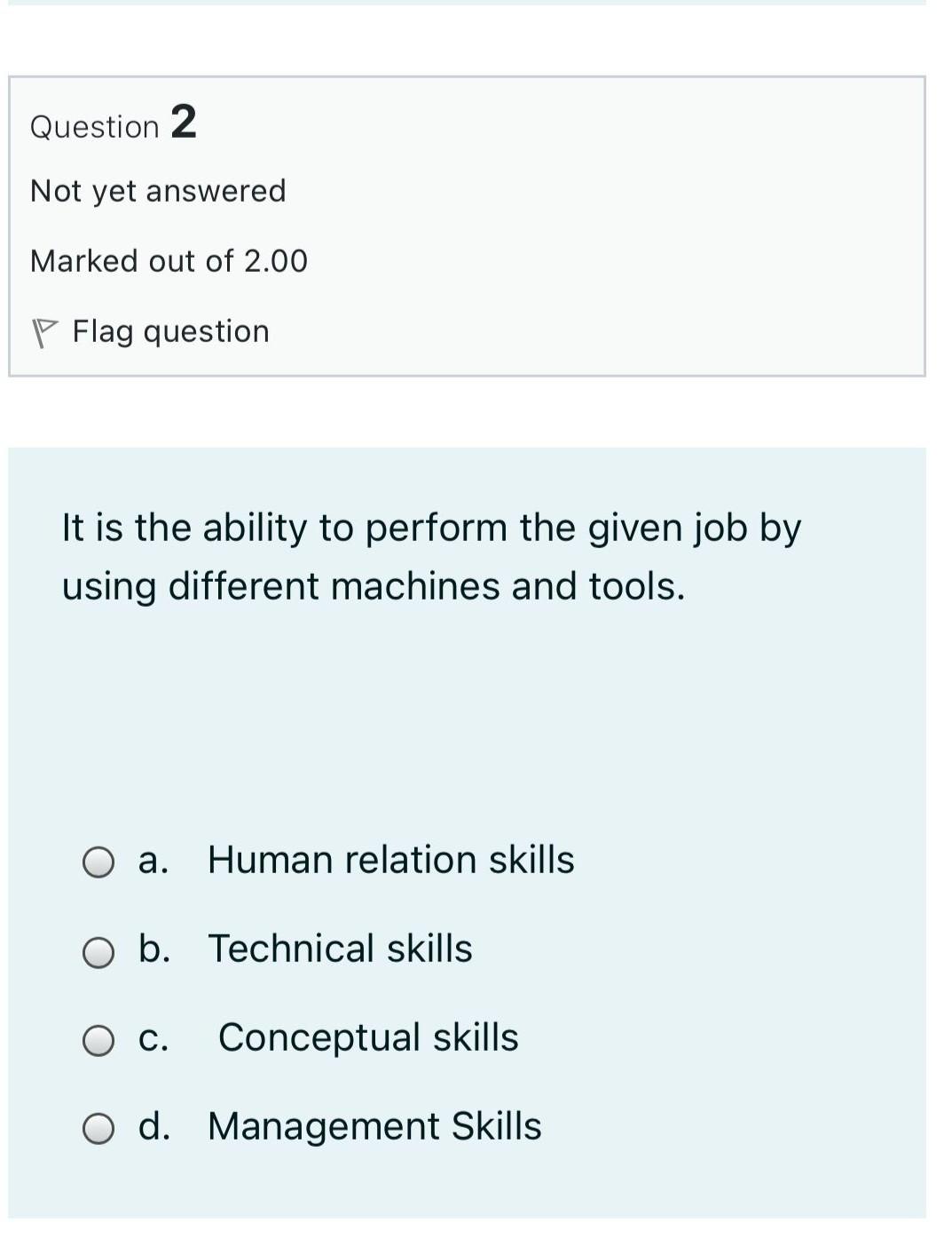 Solved Question 1 Not yet answered Marked out of 2.00 Flag | Chegg.com