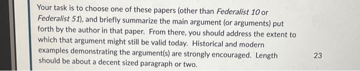 Your task is to choose one of these papers (other | Chegg.com