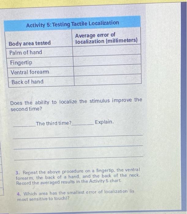 Activity 5 Testing Tactile Localization Average