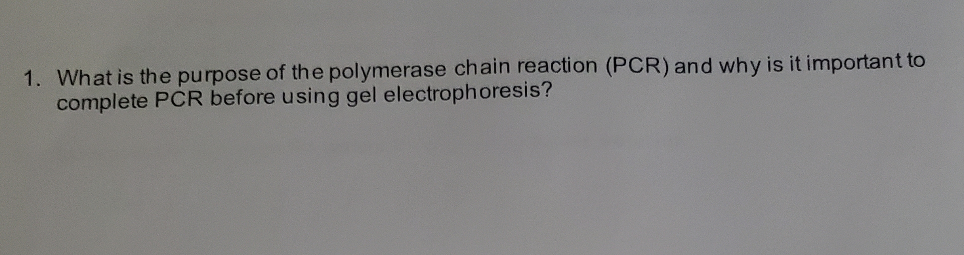 Solved What is the purpose of the polymerase chain reaction | Chegg.com
