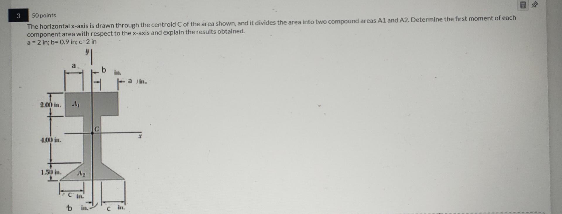 Solved 3 50 points The horizontal x-axis is drawn through | Chegg.com