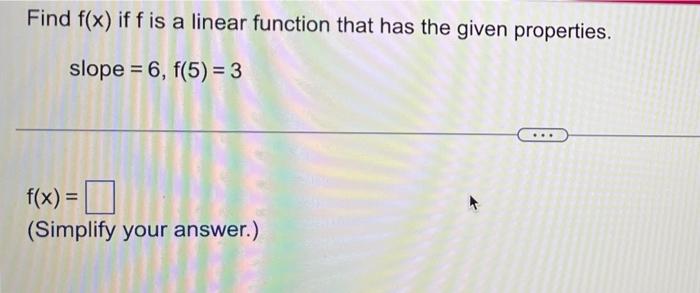 Solved Find a linear function h given h( - 2) = -6 and h(-5) | Chegg.com