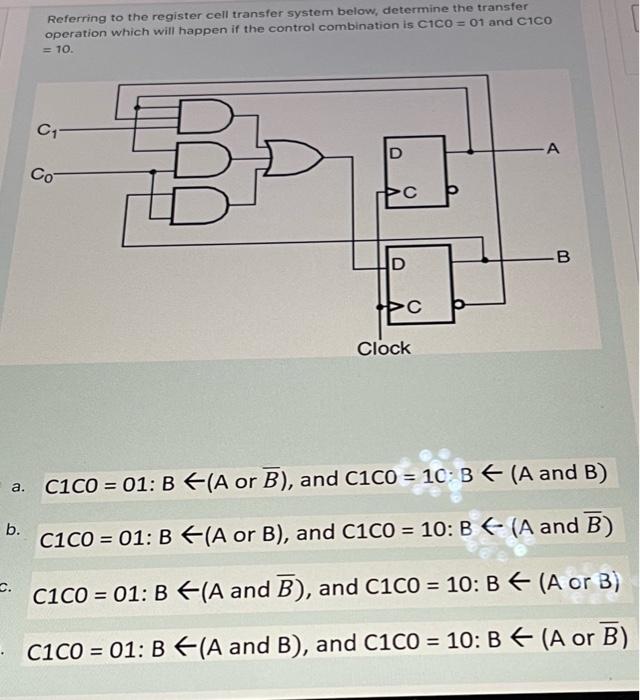 Solved Referring to the register cell transfer system below, | Chegg.com