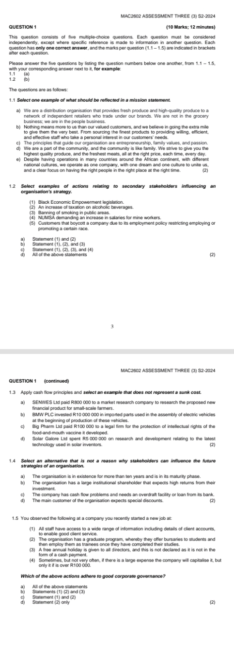 Solved MAC2602 ﻿ASSESSMENT THREE (3) ﻿S2-2024QUESTION | Chegg.com