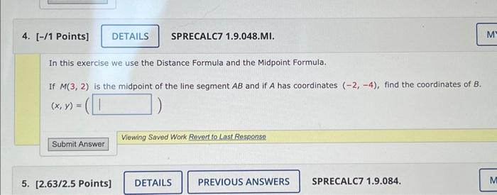Solved In this exercise we use the Distance Formula and the | Chegg.com