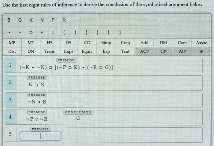 Solved Use the first eight rules of inference to derive the | Chegg.com