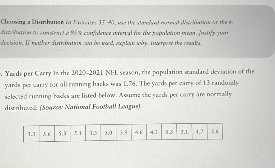 Solved Choosing a Distribution In Exercises 35-40, ﻿use the | Chegg.com